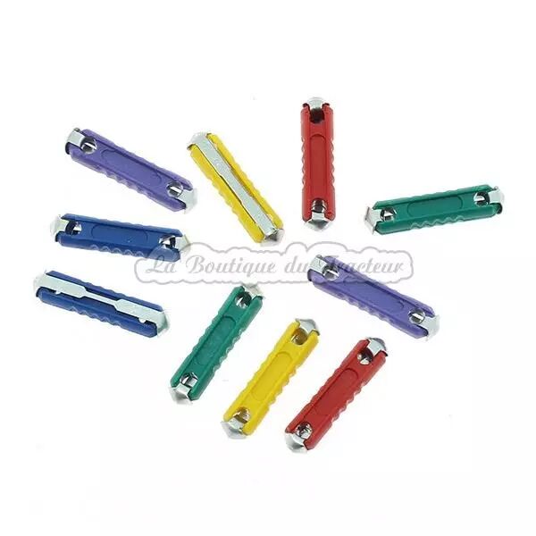 Assortiment de 10 fusibles de 5 à 25 ampères