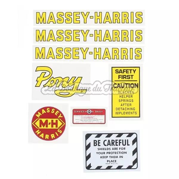 Autocollants Massey Harris Pony (jeu complet)