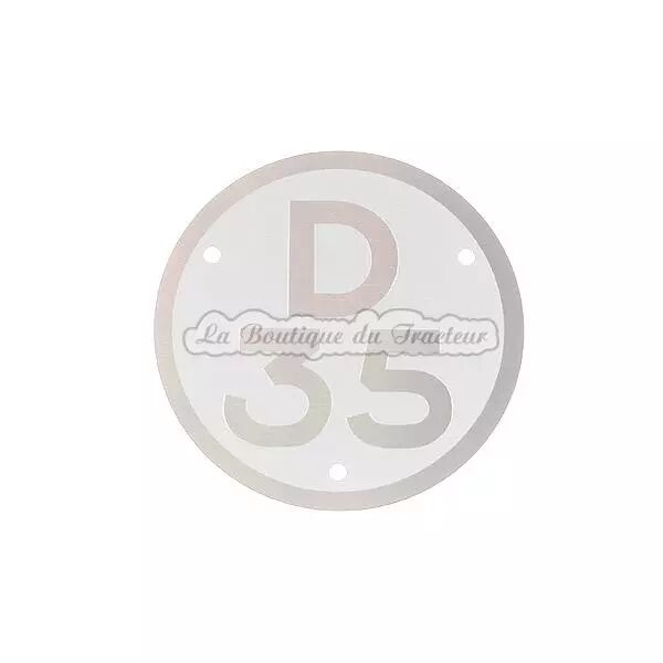 Plaque de modèle Renault D35 en aluminium