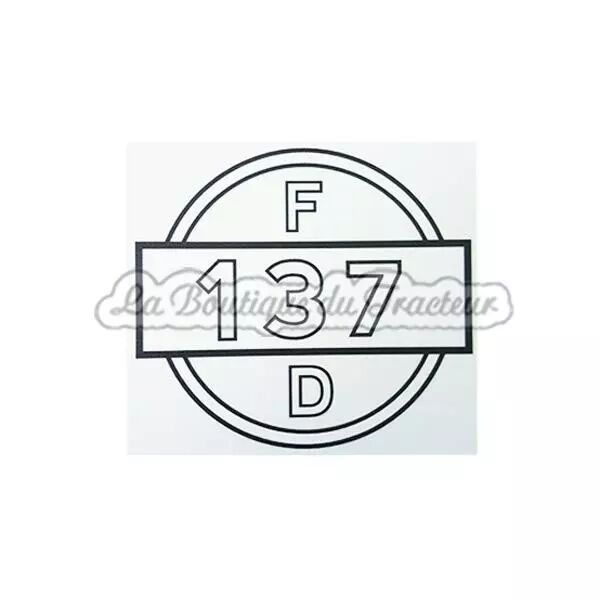 Sticker IHC Farmall F137D (unit)